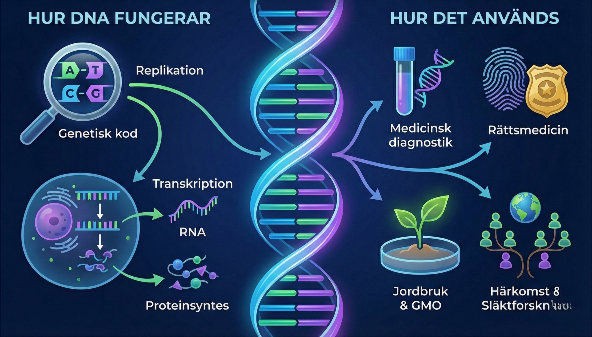 DNA – Så fungerar det och så används det – Lag & Ordning